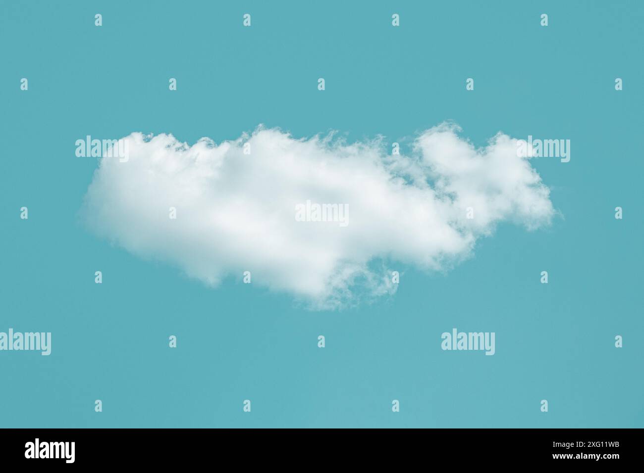 One white cloud in blue sky, dream like idyllic cloudscape, copy space ...