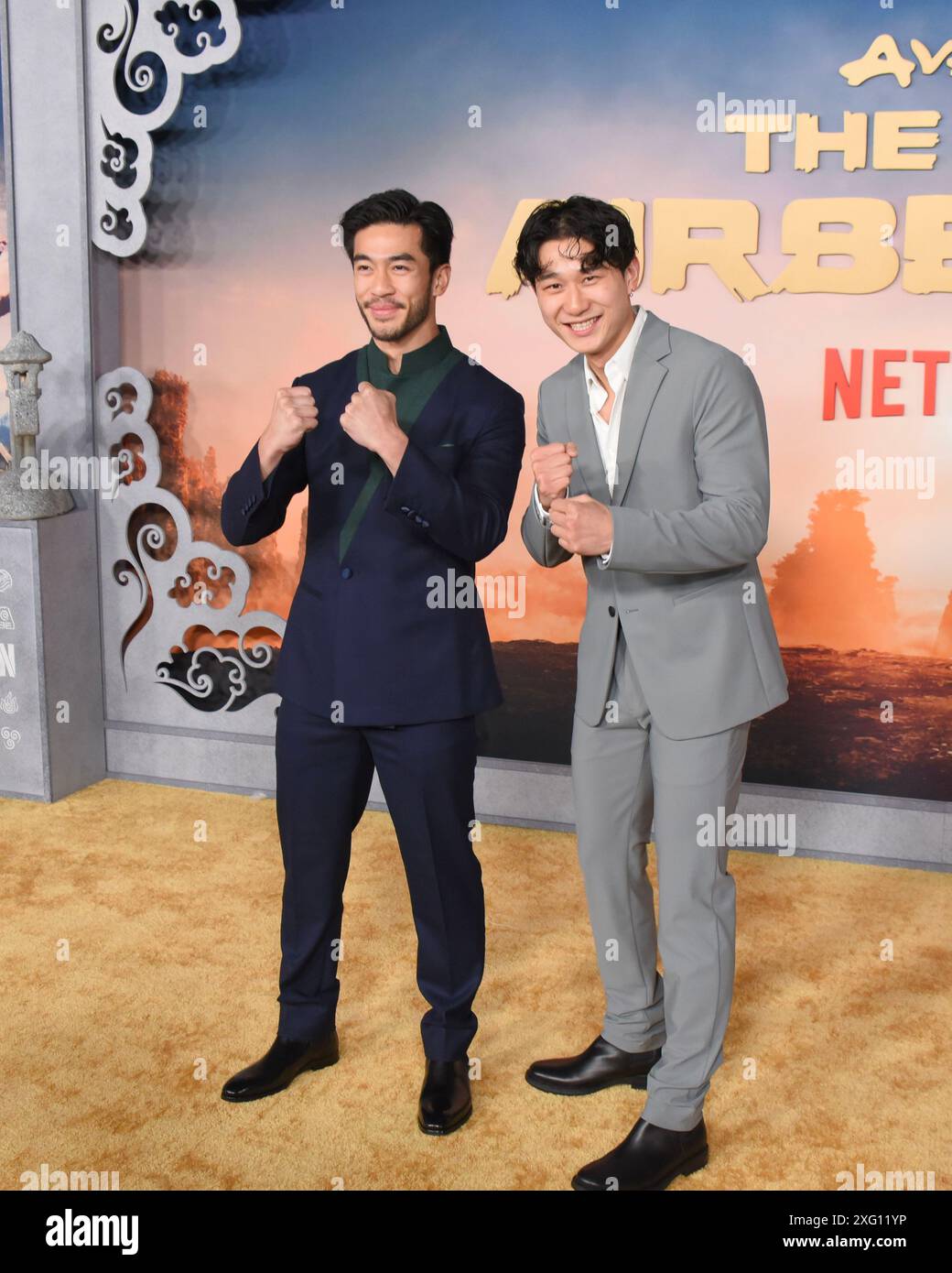 Hollywood, CA USA - February 15, 2024: Justin Chien, Sam Song Li ...