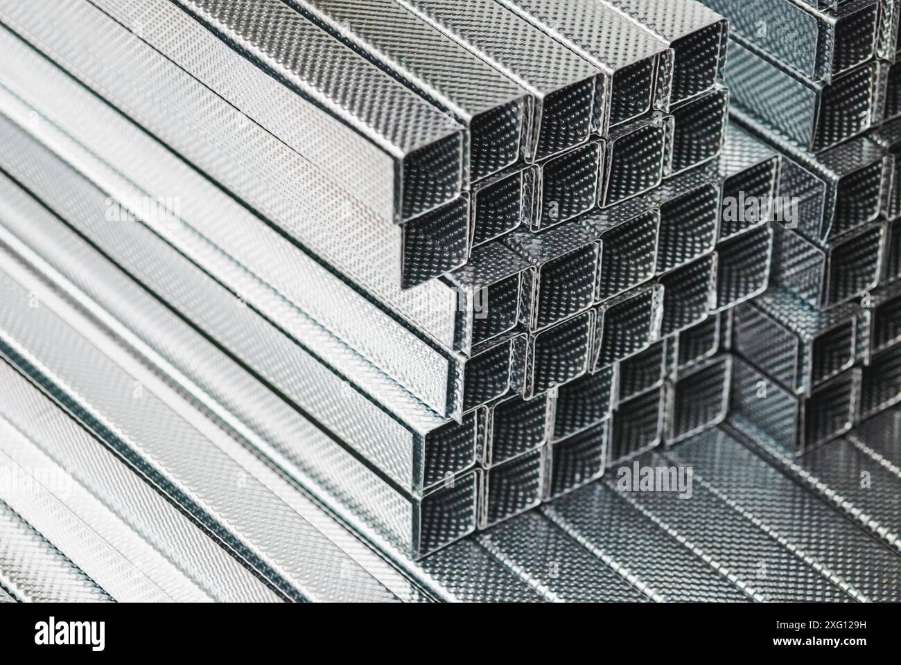 Metal C profile studs for drywall and ceiling construction, corrugated ...