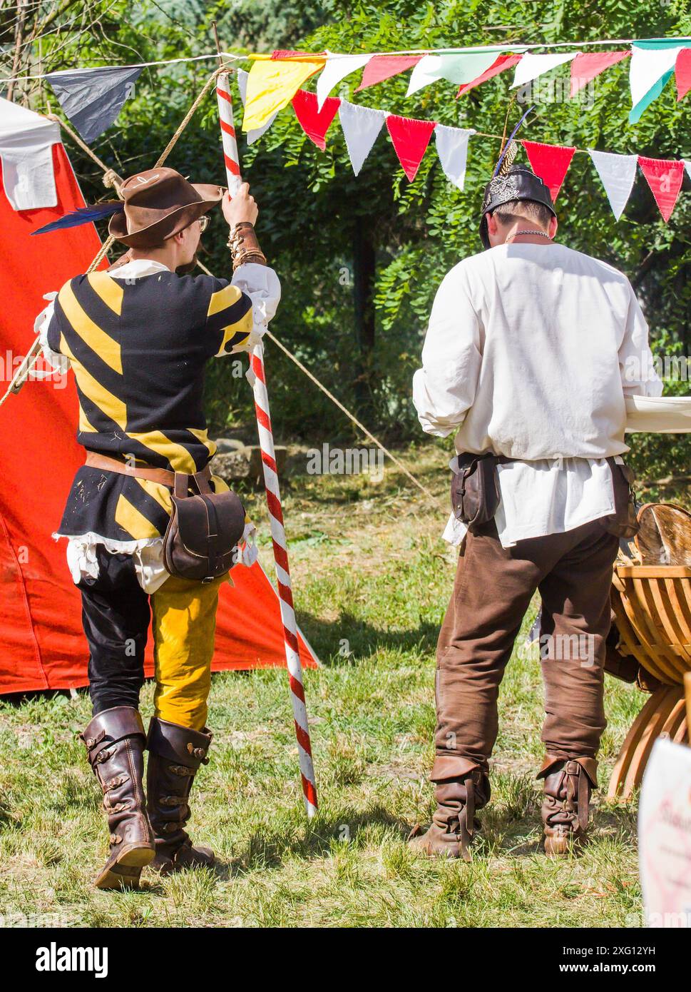 People in historical costumes at a historical market Stock Photo - Alamy