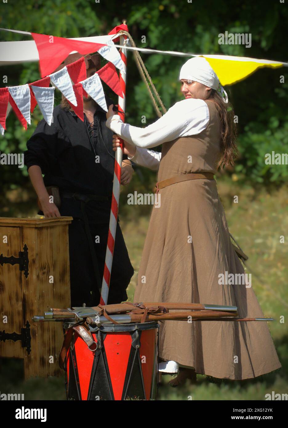 People in historical costumes at a historical market Stock Photo - Alamy