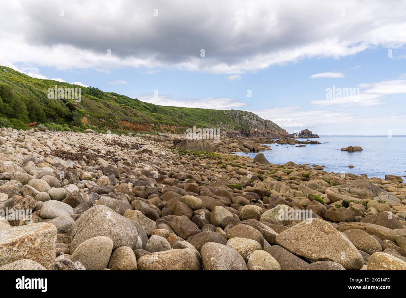 Celtic Sea Coast and cliffs at St Loy's Cove, Cornwall, England, UK ...
