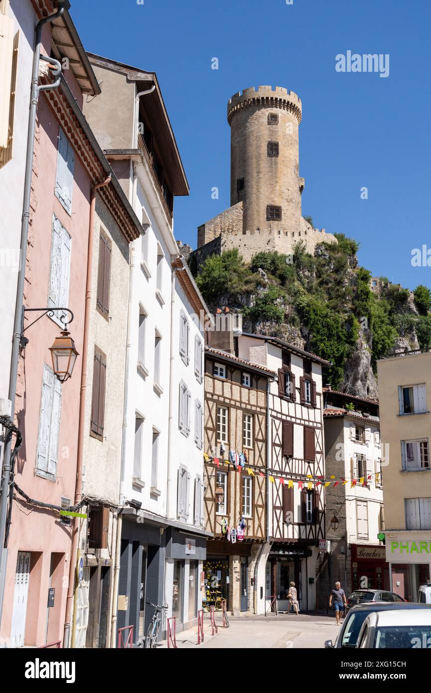Castle of Foix, 10th century, Foix, department of Ariege, Occitanie ...