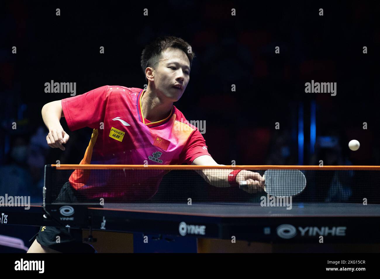 Bangkok, Thailand. 05th July, 2024. Lin Gaoyuan of China plays against Feng Yi-Hsin of Chinese ...