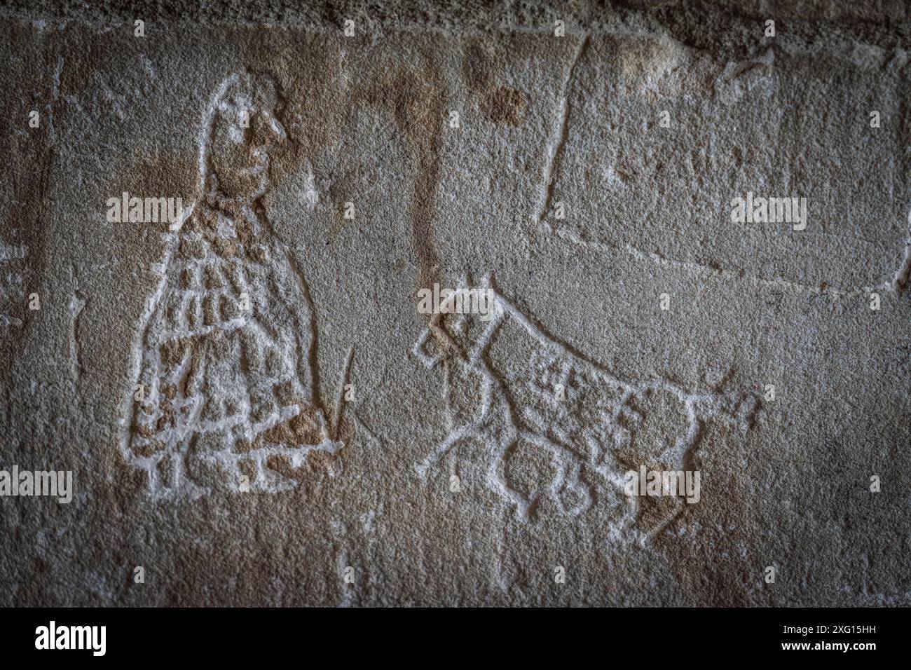 Engravings, castle of Foix, 10th century, Foix, department of Ariège ...