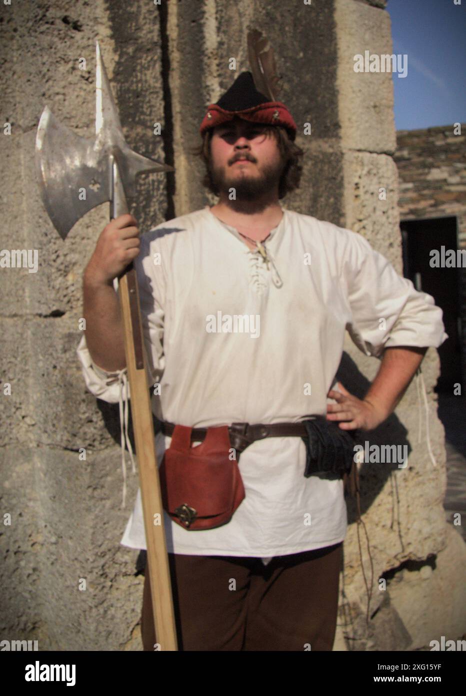 Guy in historical costumes at a historical market Stock Photo - Alamy