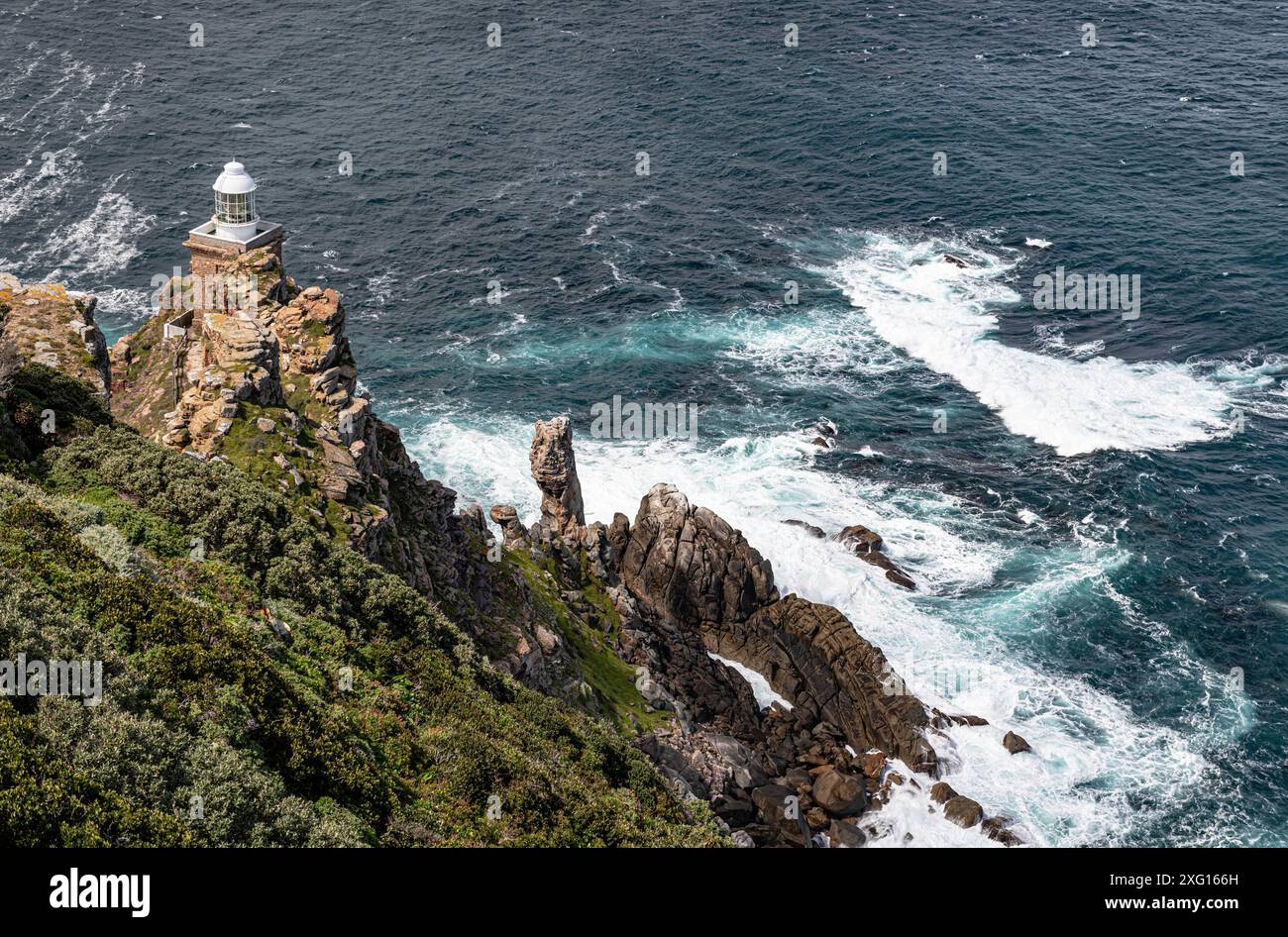 New lighthouse at Cape Point, South Africa. The most southern point of ...