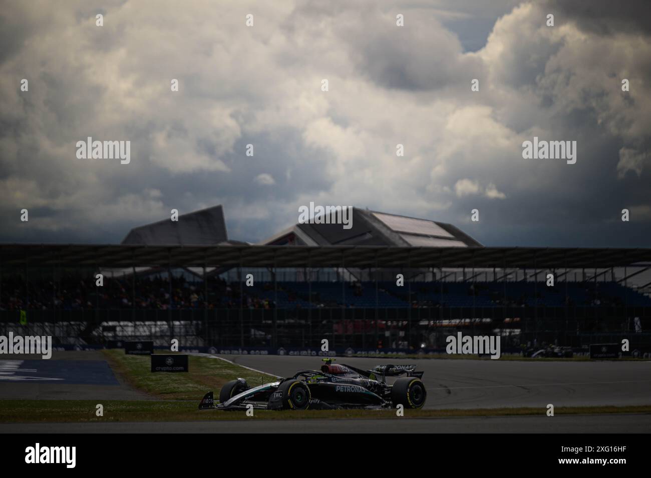 Silverstone, UK. 05th July 2024. Lewis Hamilton of Mercedes-AMG ...