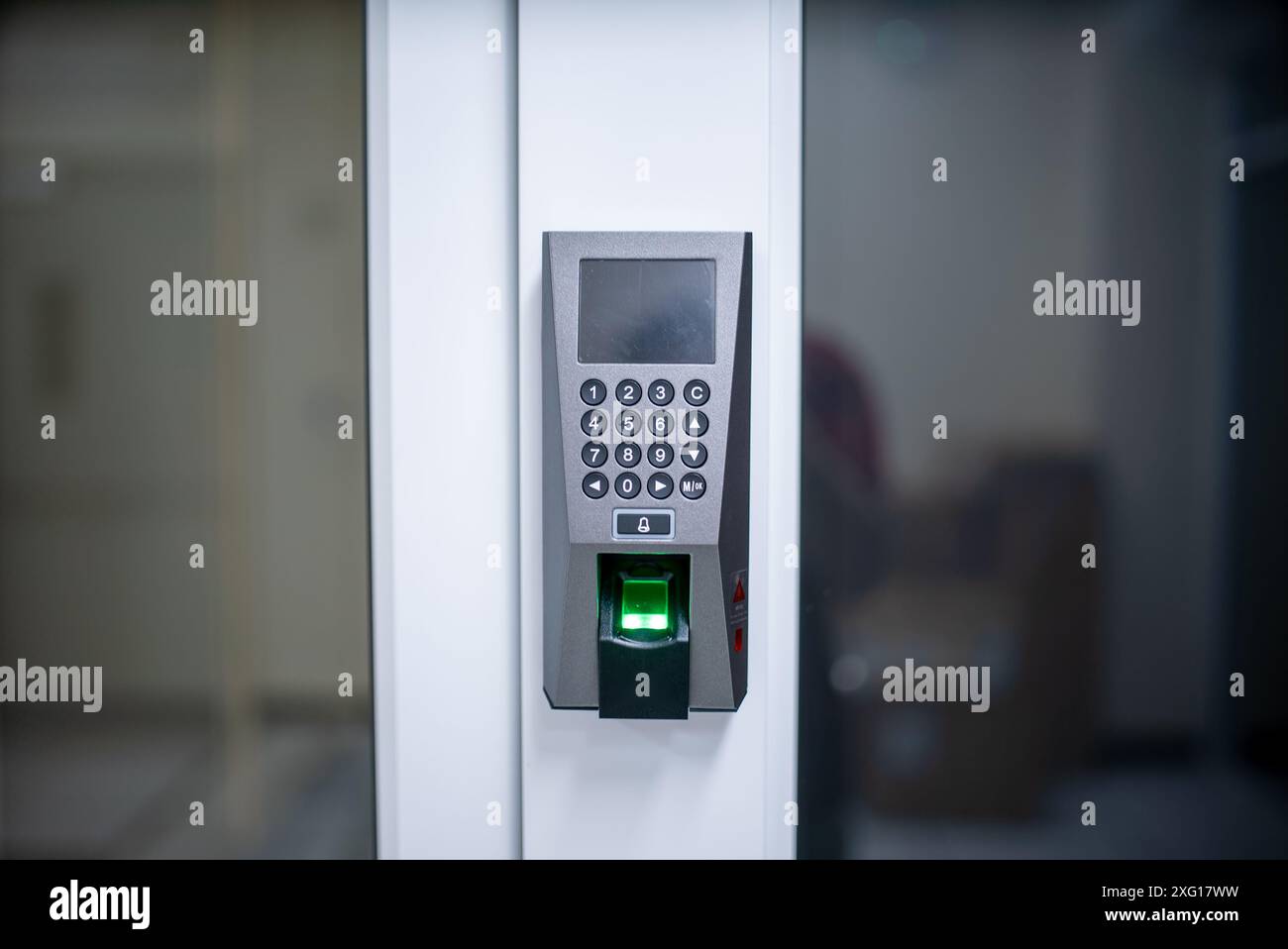 Cutting-edge Biometric Security: Finger Scan Machine Stock Photo - Alamy