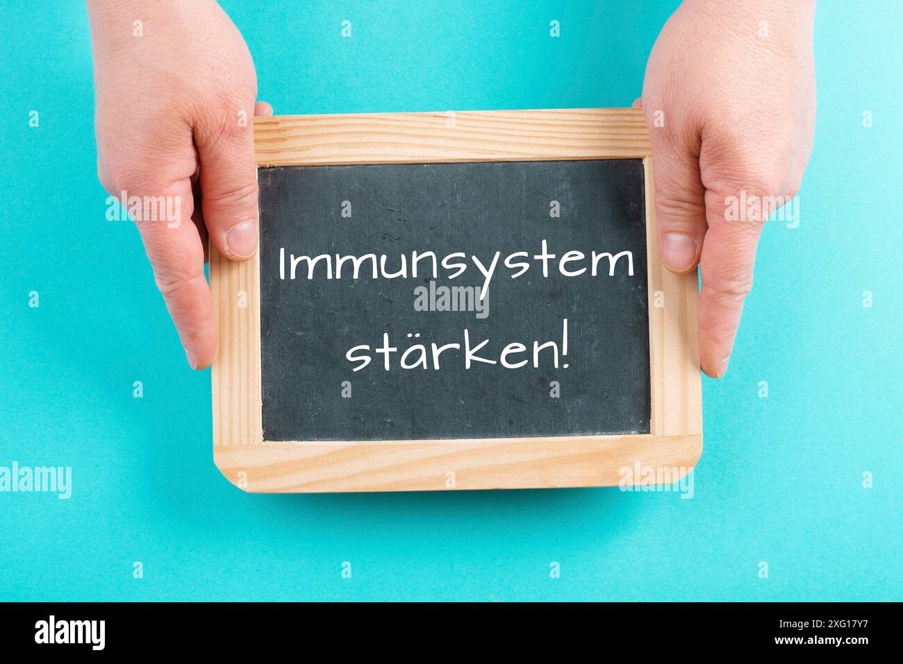 Strengthen the immune system is standing in german language on a ...