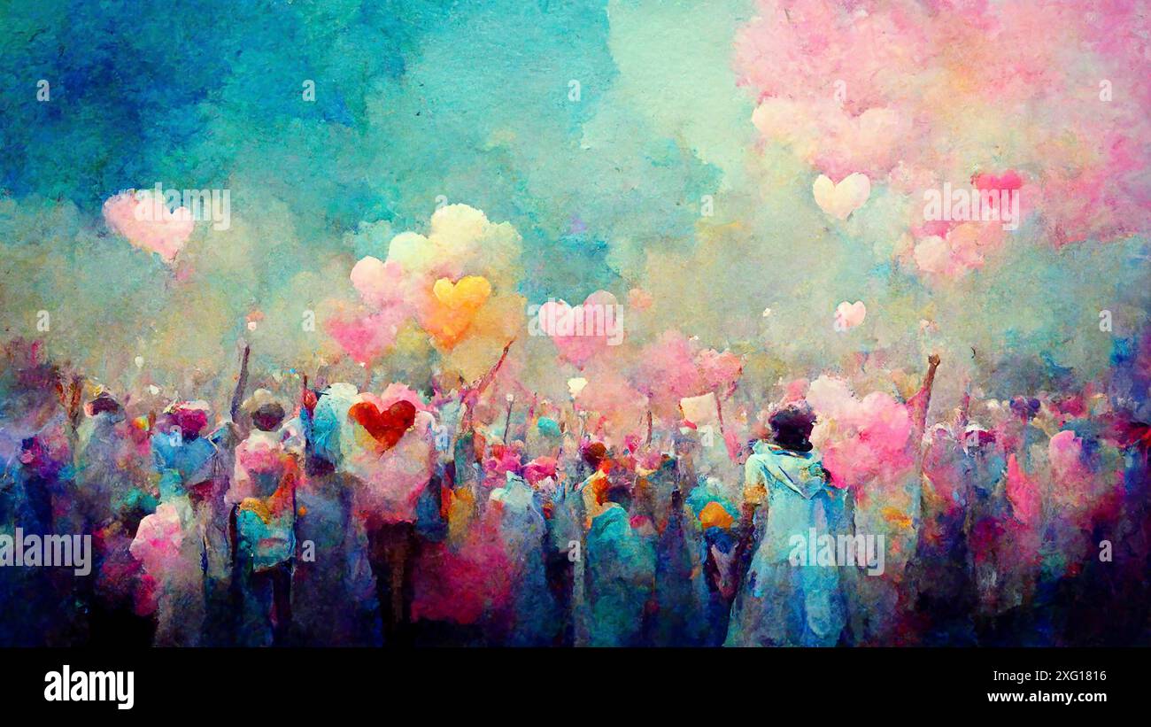 Illustration of people throwing colorful powder, Holi festival in India ...