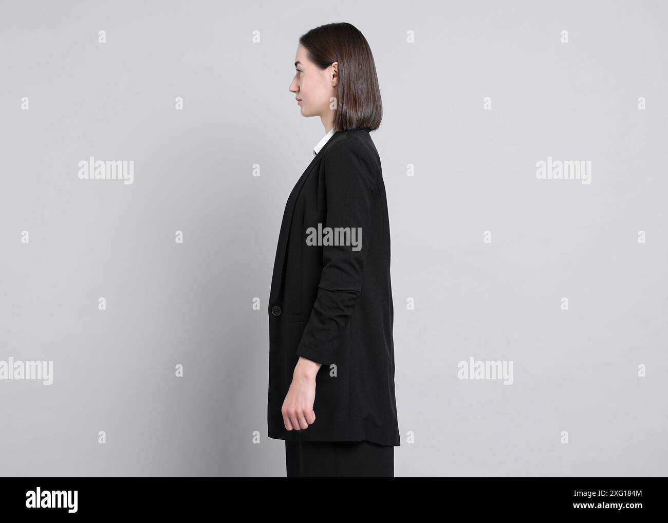 Woman good posture standing hi-res stock photography and images - Alamy