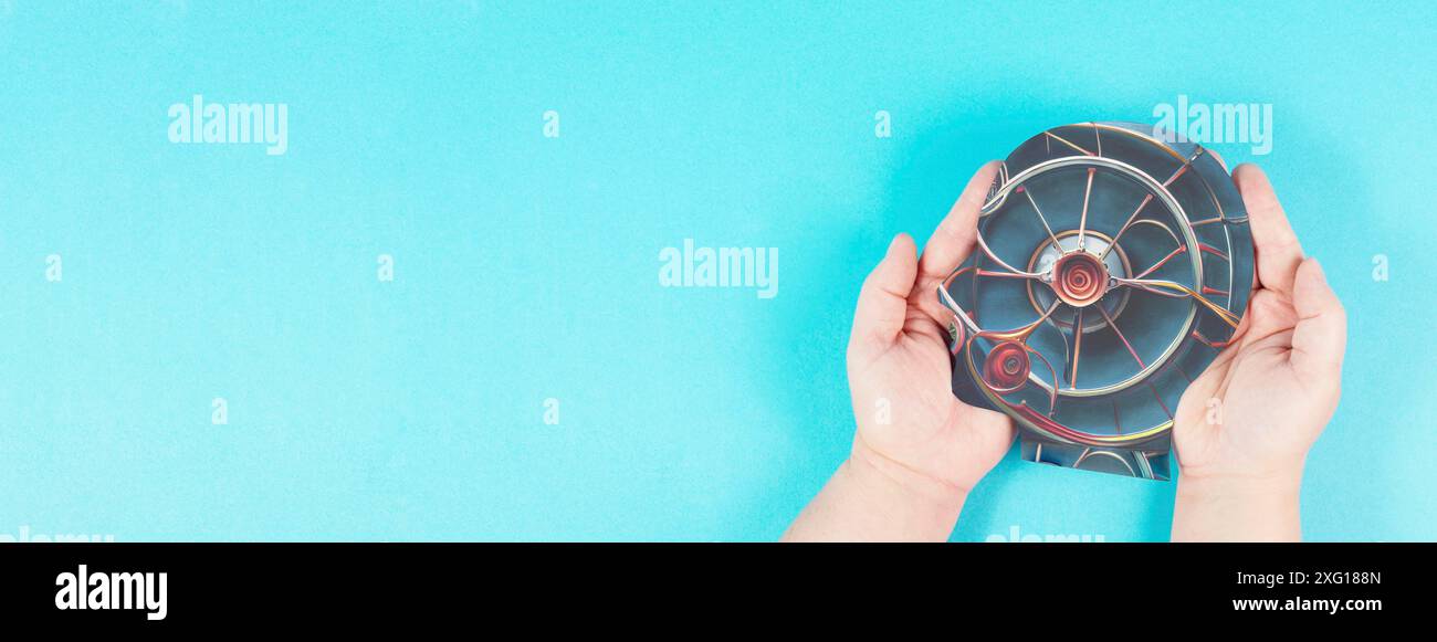 Silhouette of a head with cogwheels brain, brainstorming and creativity ...