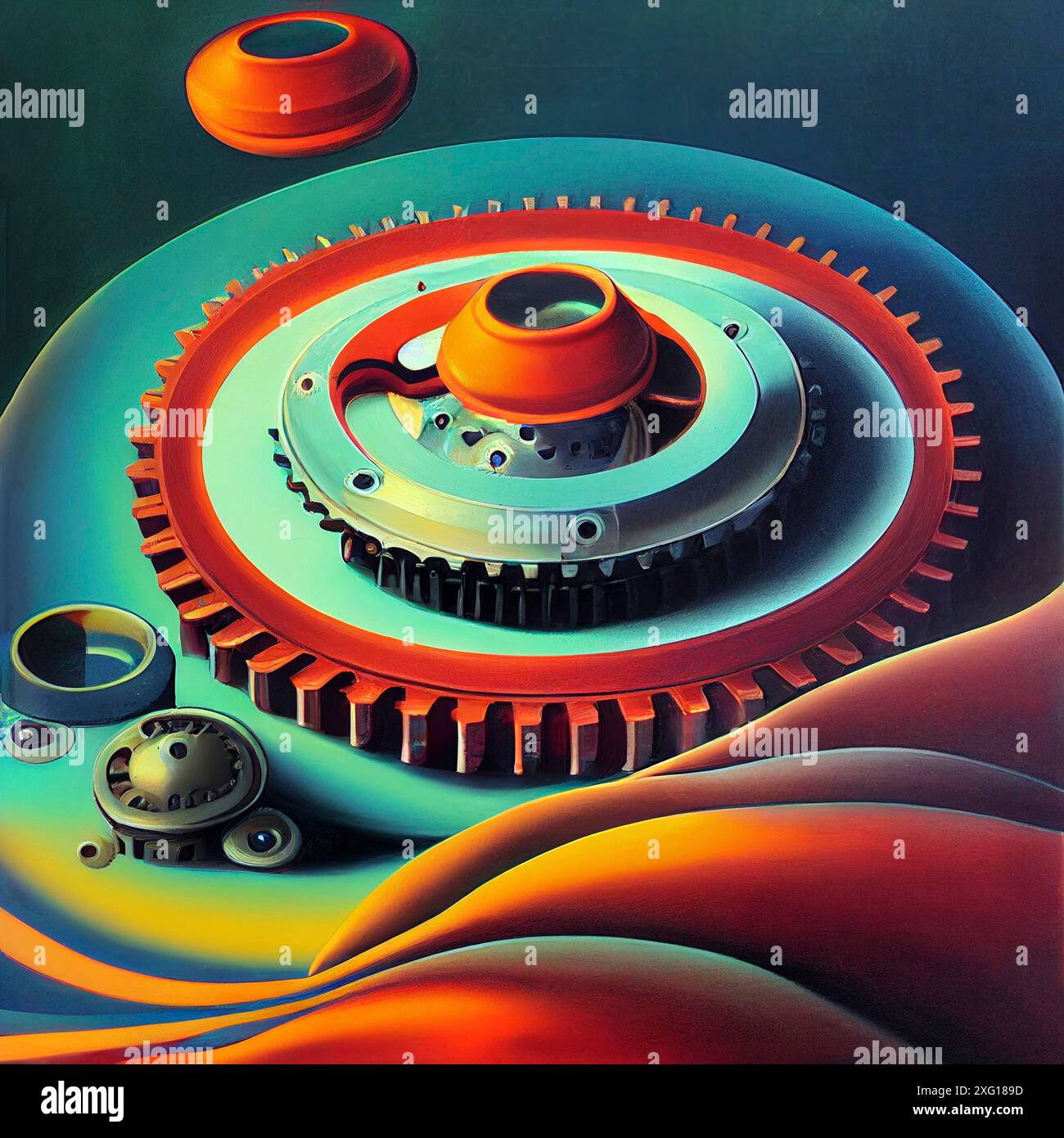 Illustration of colorful cogwheels, brainstorming and creative concept ...