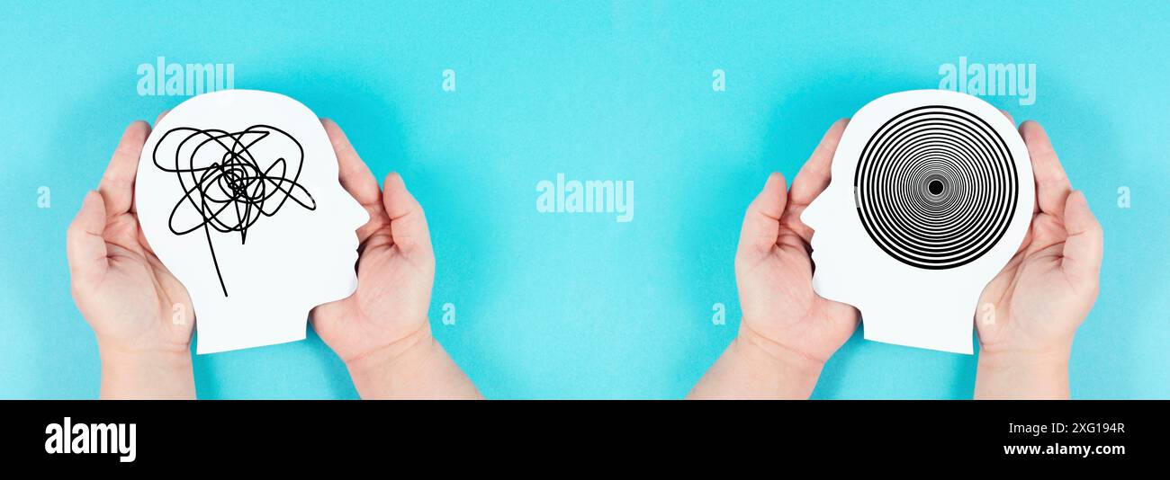 Head with a clear target, strait mind for simple solution, creative ...