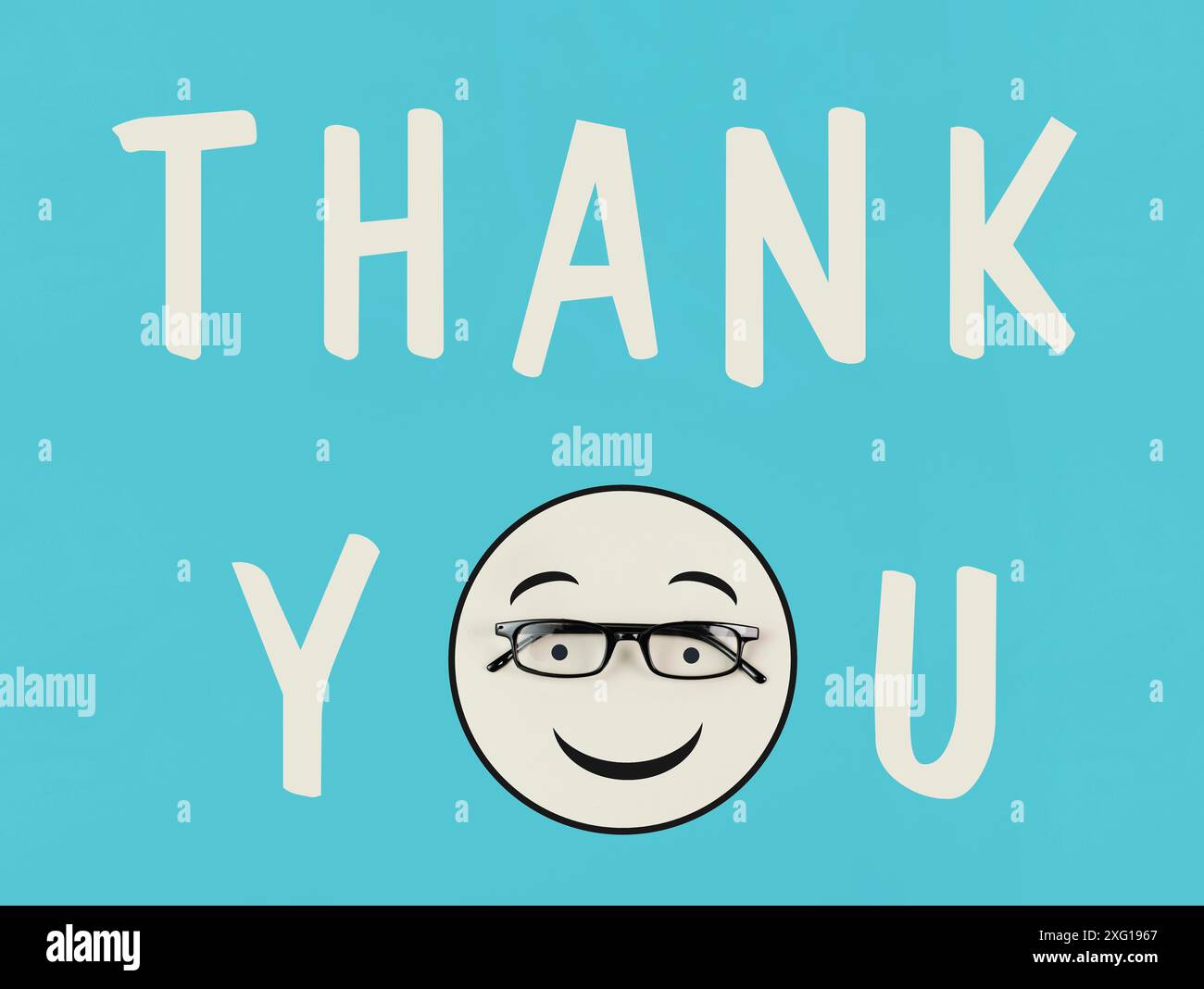 Thank you with a smiling friendly face, being thankful, communication ...