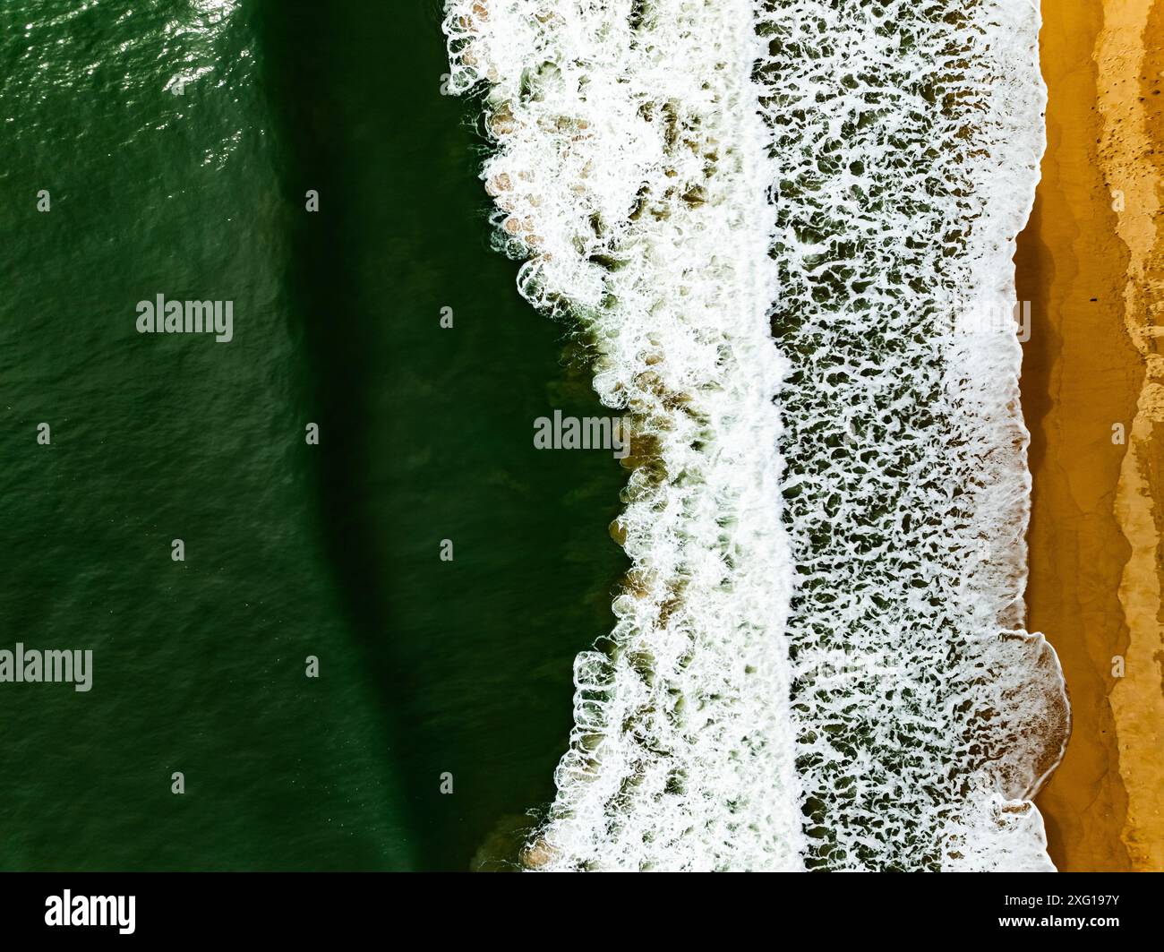 Overhead view dark stormy ocean waves with white foam in the ocean,Sea ...