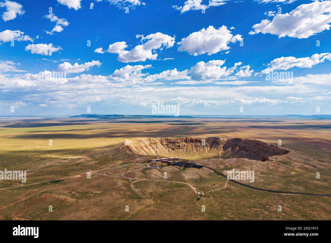 Baringer or Meteor Crater Natural Landmark in an aerial view Stock ...
