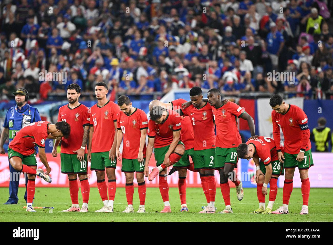 Hamburg, Germany. 6 July, 2024. Team Portugal during the UEFA EURO 2024 ...
