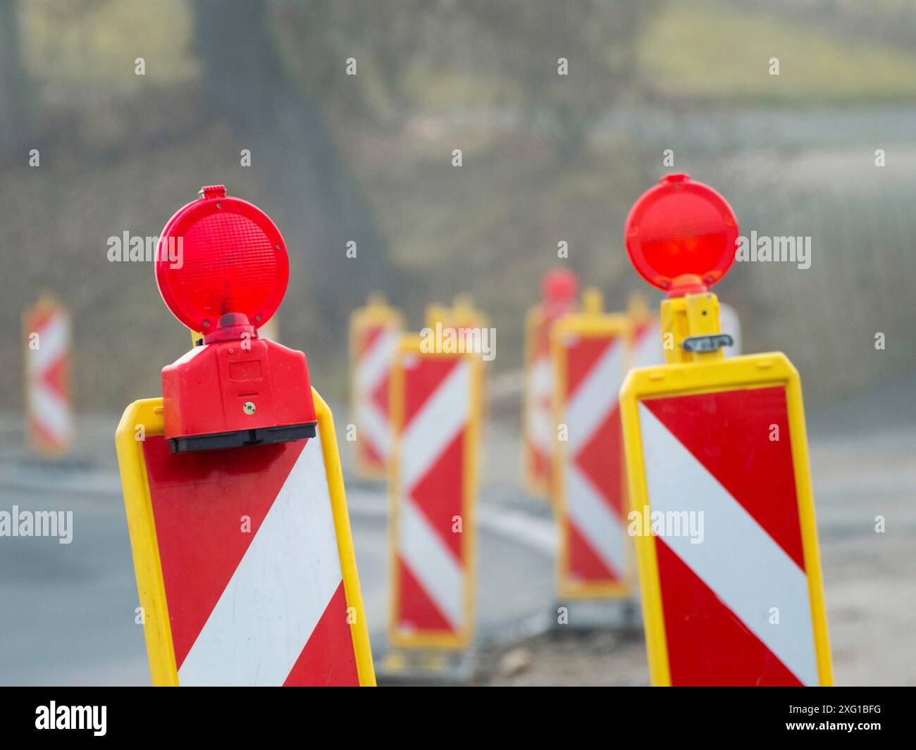 Road construction sign Stock Photo - Alamy