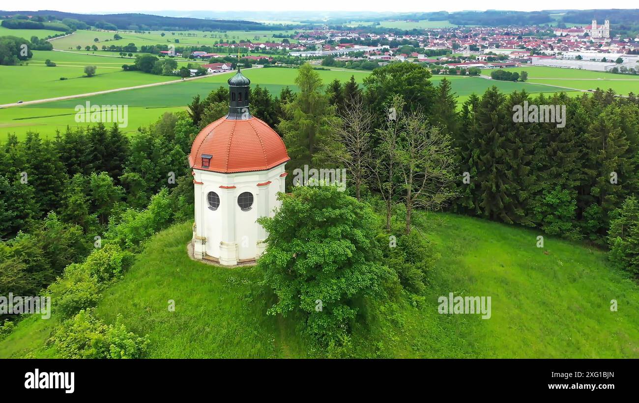 Aerial view of Ottobeuren at the Buschel Chapel Stock Photo - Alamy