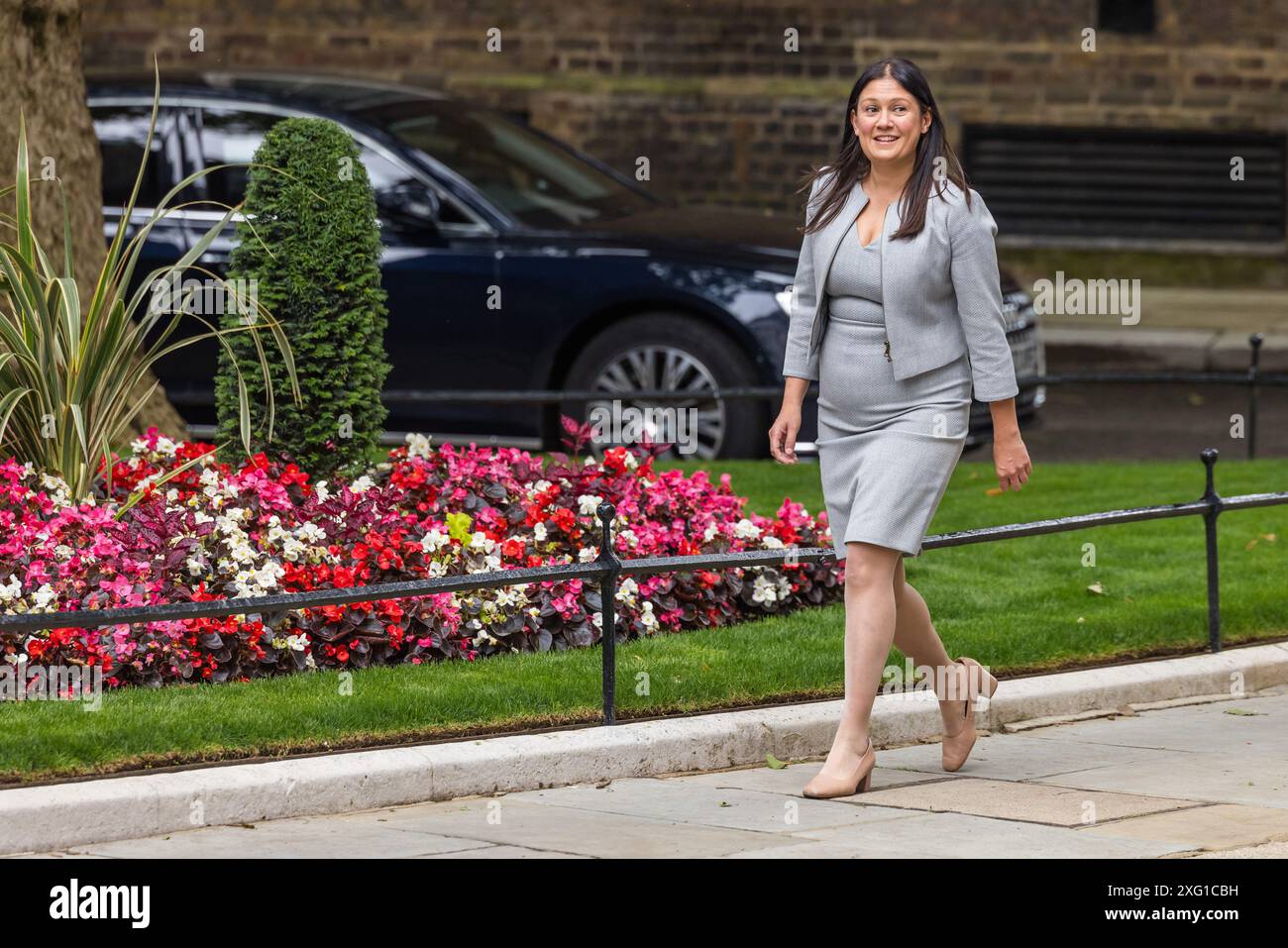 Downing Street, London, UK. 5th July 2024. Lisa Nandy MP, Culture Secretary, arrives in Downing ...