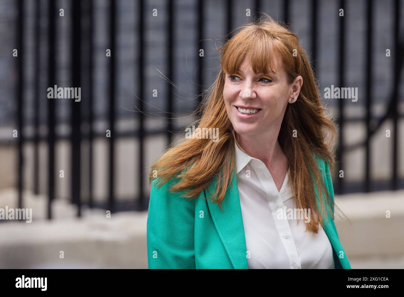 Downing Street, London, UK. 5th July 2024. Angela Rayner MP, leaving ...