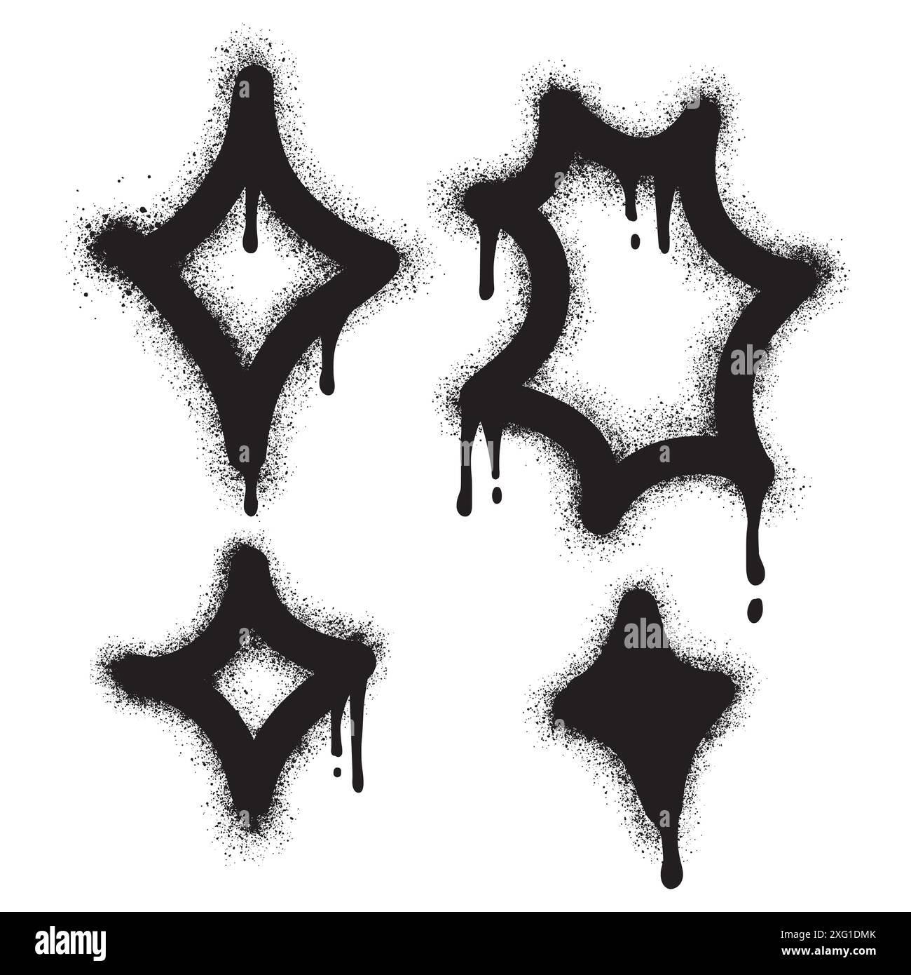 Spray Painted Graffiti star icon isolated on white background. vector ...