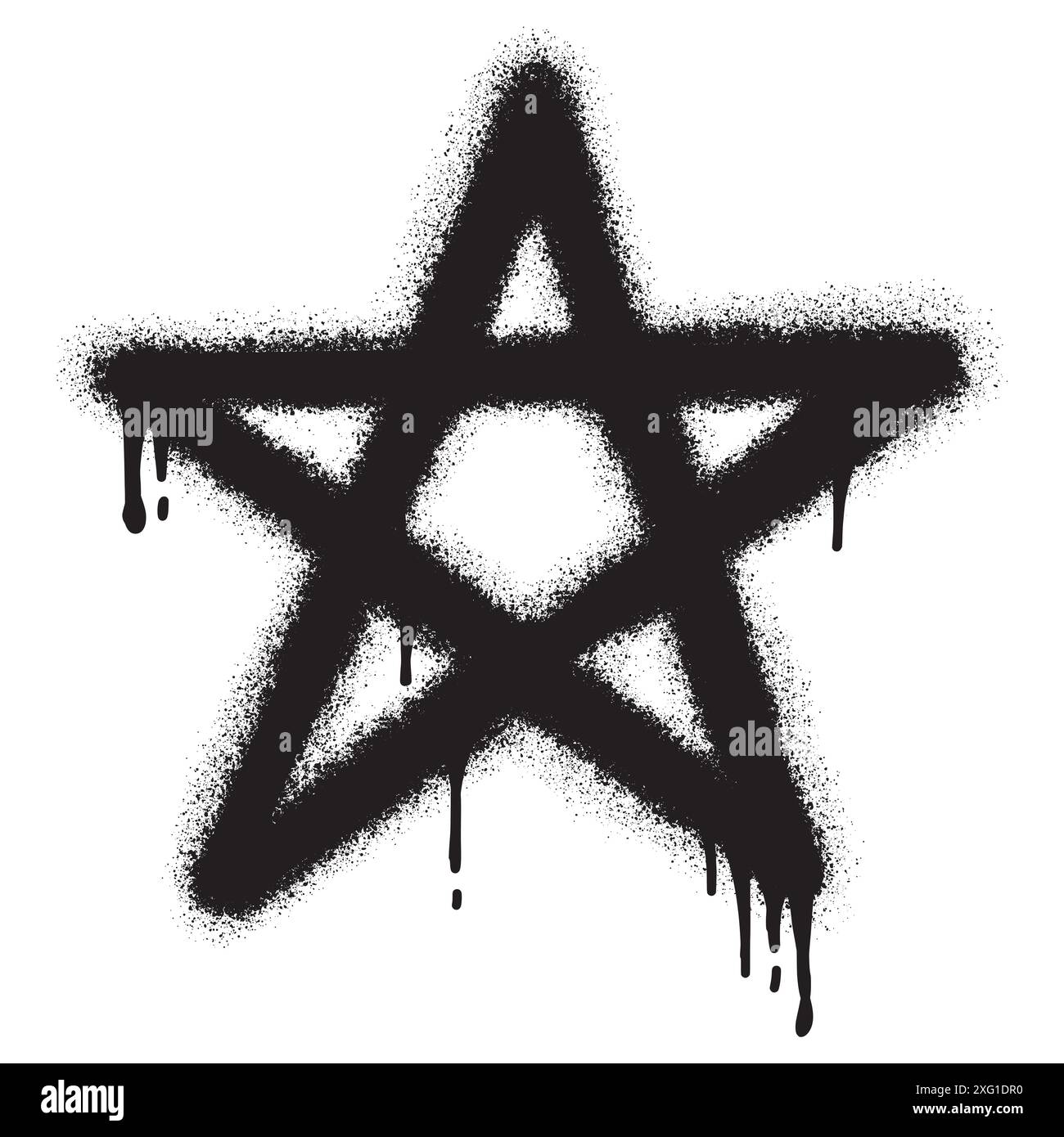 Spray Painted Graffiti star icon isolated on white background. vector ...