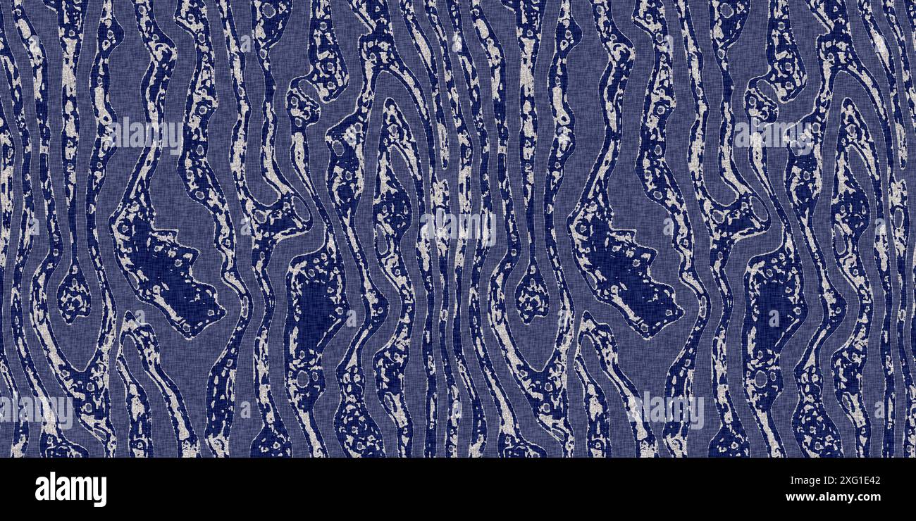 Denim blue dye effect seamless woven linen background, Distressed ink ...