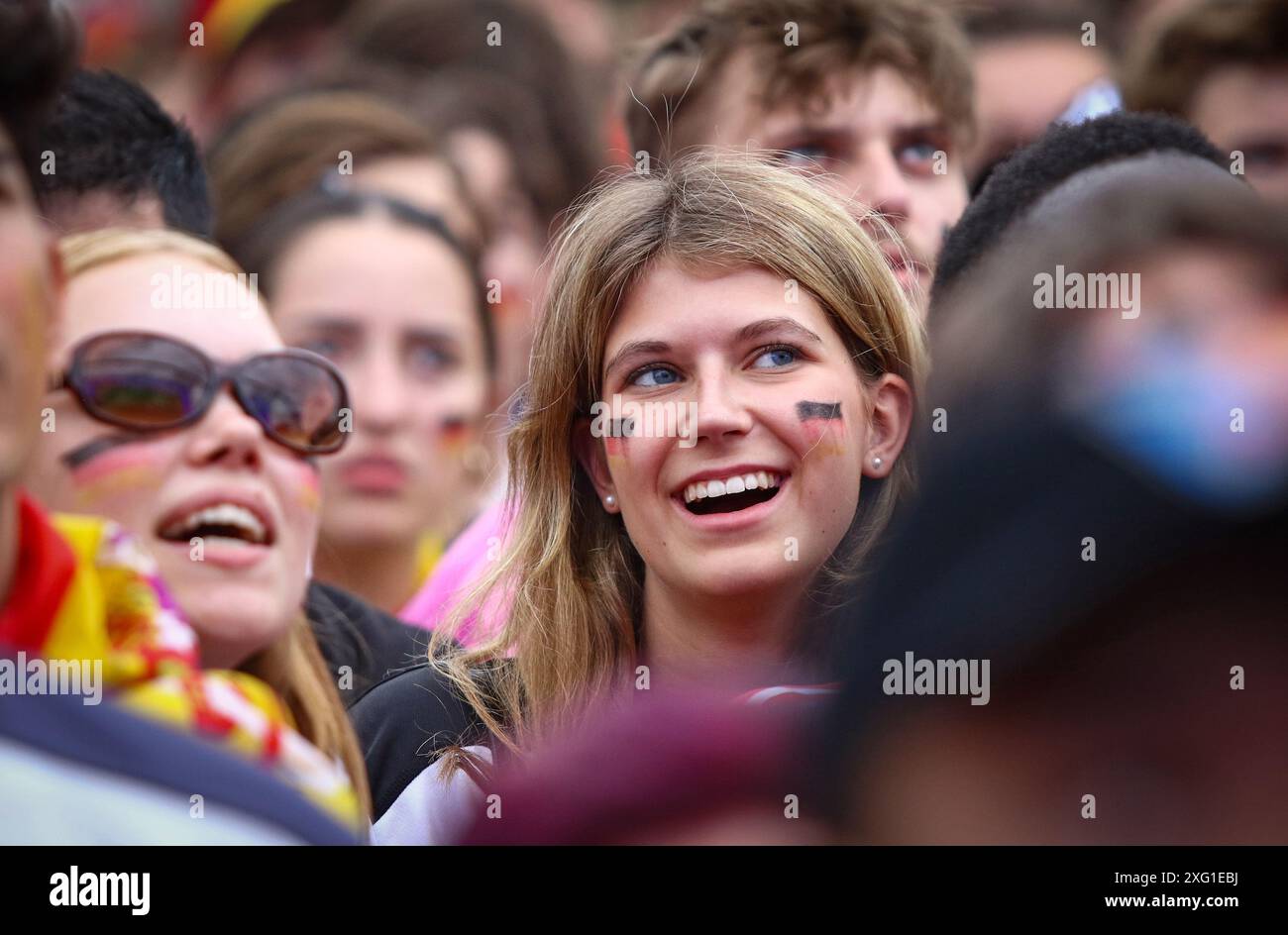 Berlin, Germany. 5th Jul 2024. Emotions of German football fans seen at ...