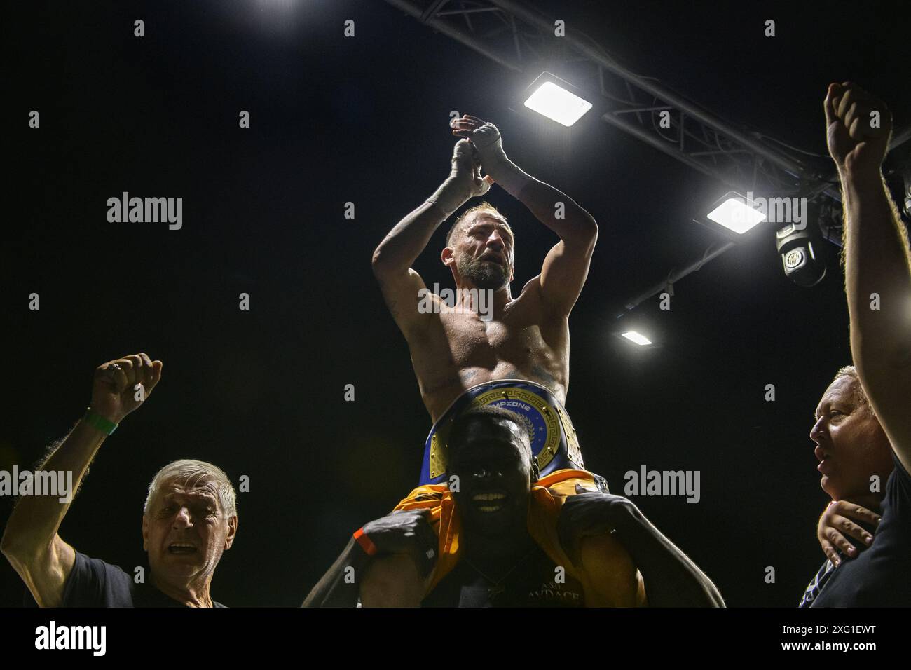 Rome: Salvatore Contino exults at the end of the boxing match valid for ...