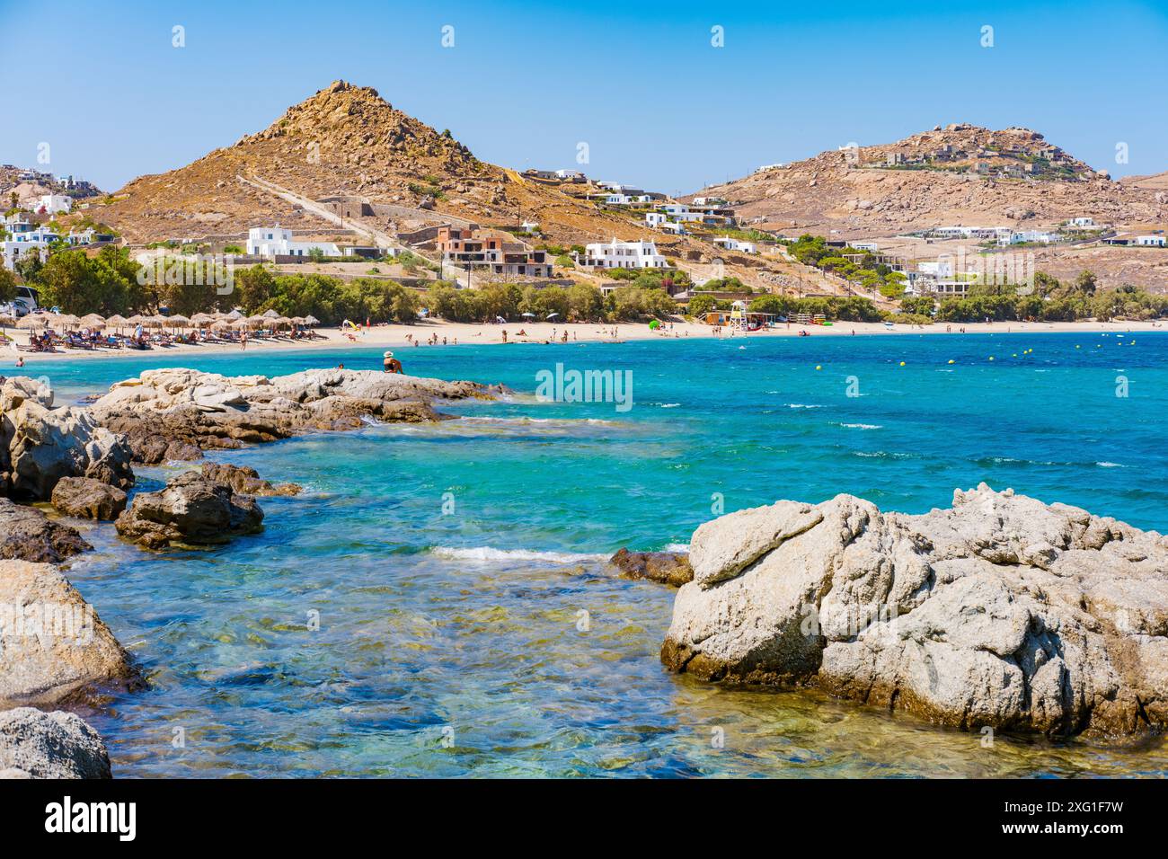 Mykonos greece kalafatis beach hi-res stock photography and images - Alamy