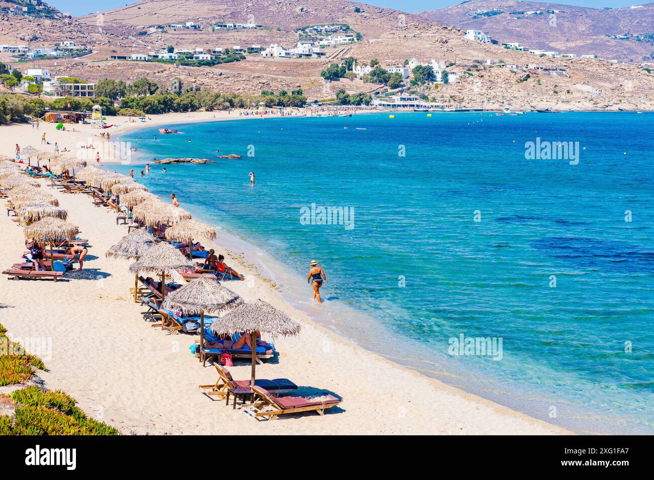 Mykonos greece kalafatis beach hi-res stock photography and images - Alamy