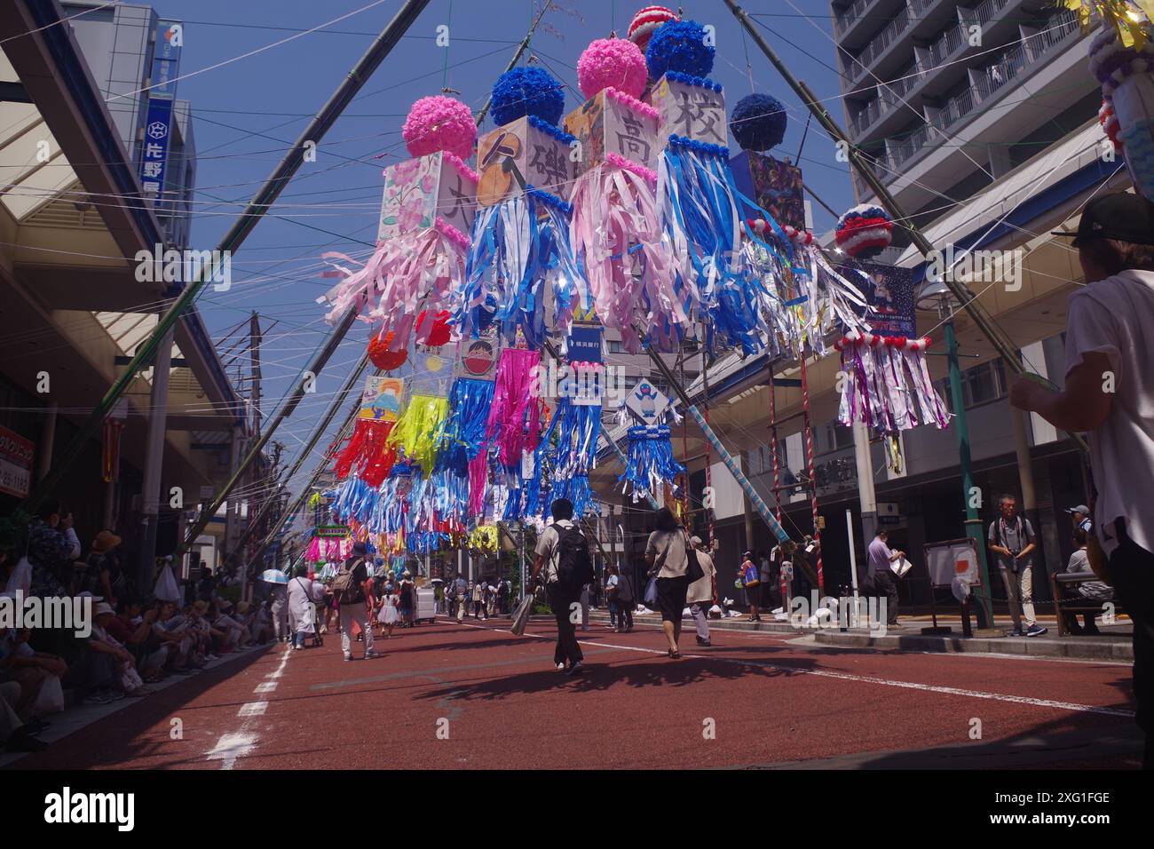 Japanese traditional tanabata festival decorations hi-res stock ...