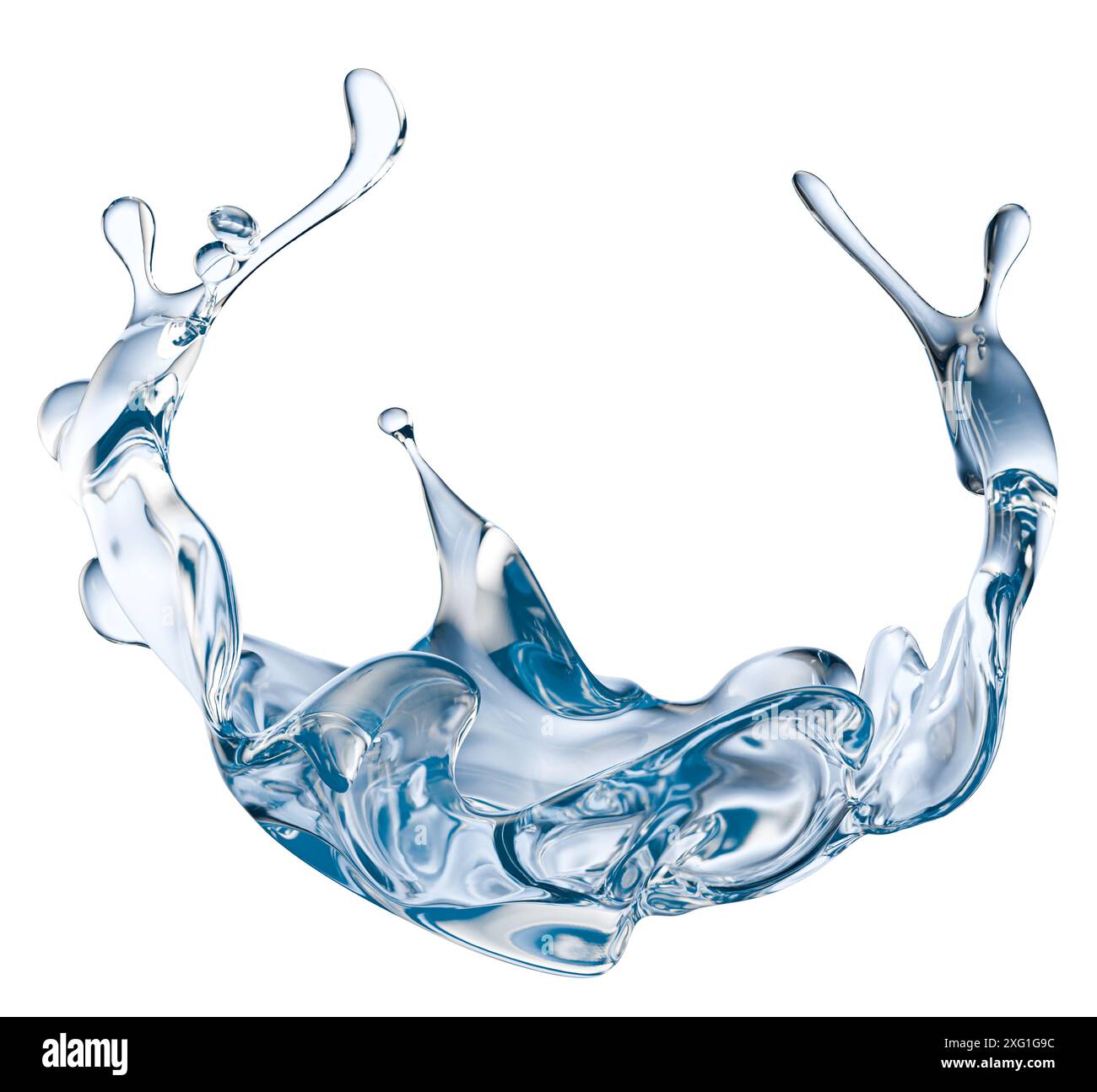 water splash isolated on a white background. Clipping path. 3d render ...