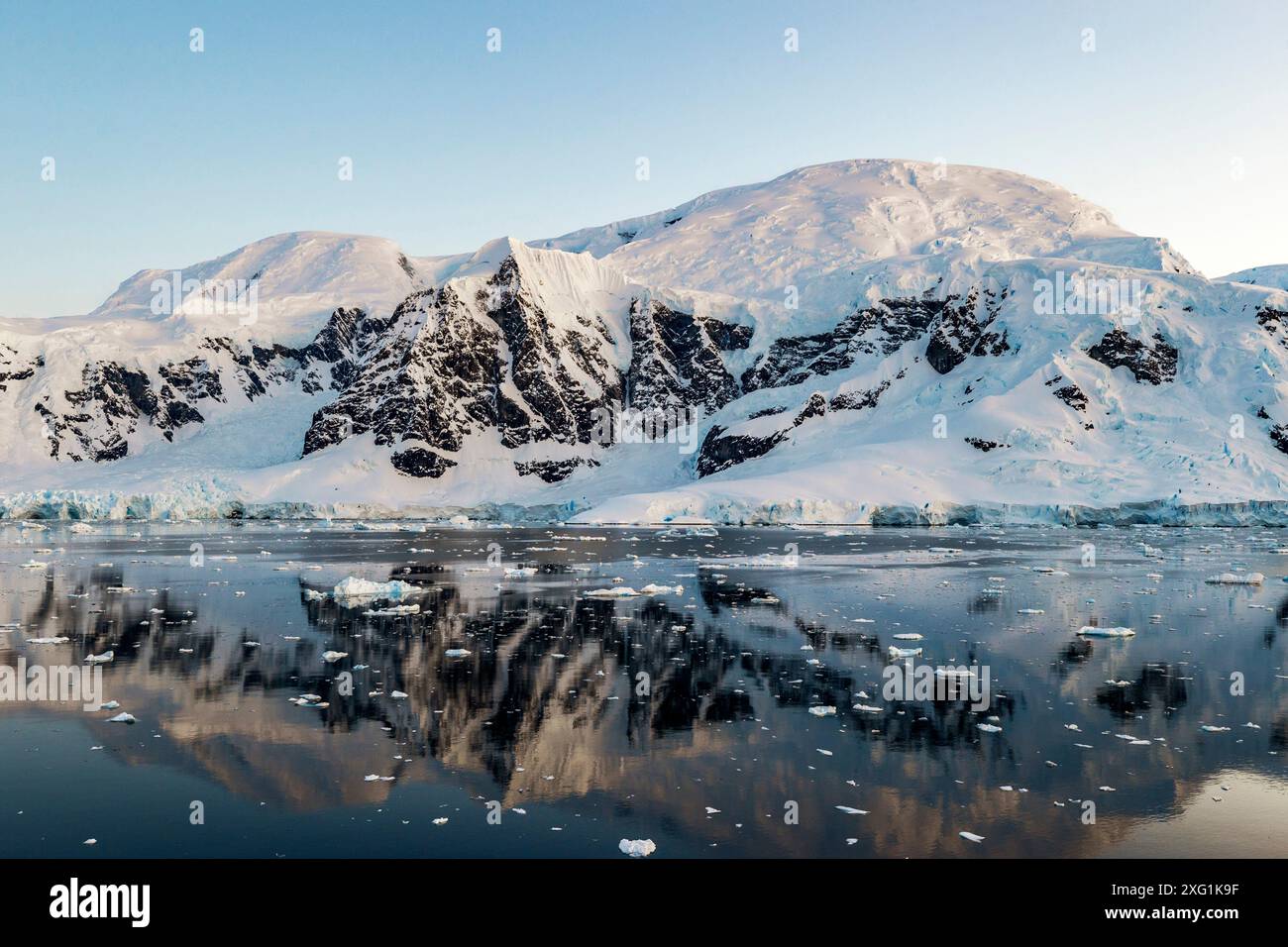 View of Cuverville Island at sunset, Antarctica, Sunday, November 19 ...