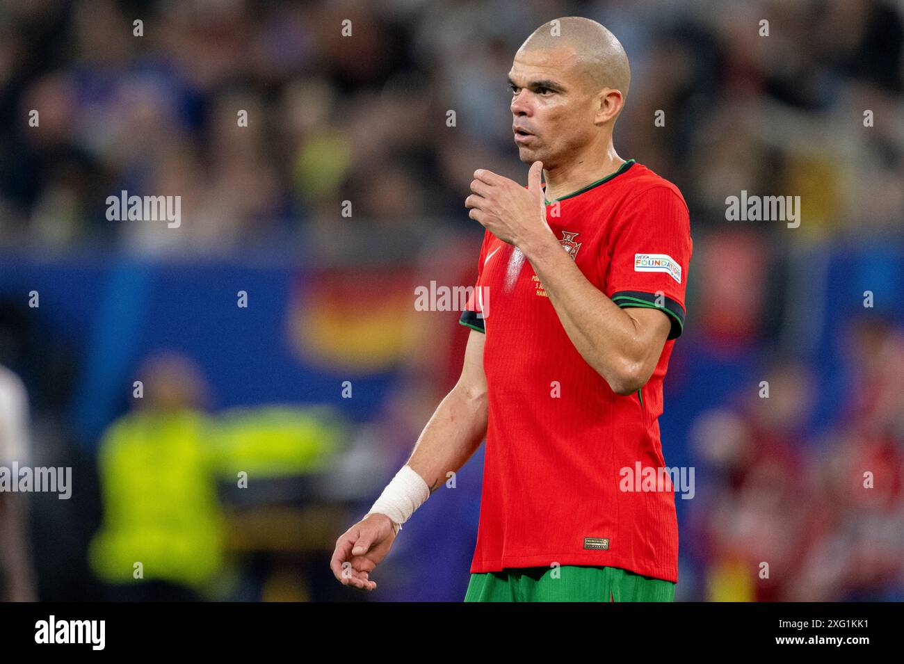Hamburg, Germany. 06th July, 2024. Pepe of Portugal during the 2024 ...