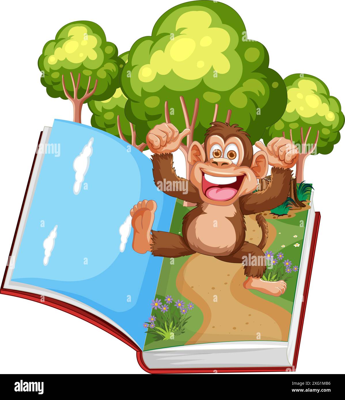 Kids leaping cartoon Stock Vector Images - Alamy