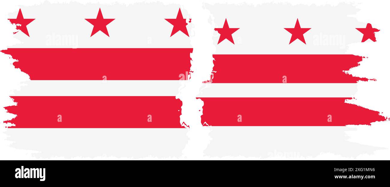 Washington dc usa american flags Cut Out Stock Images & Pictures - Alamy