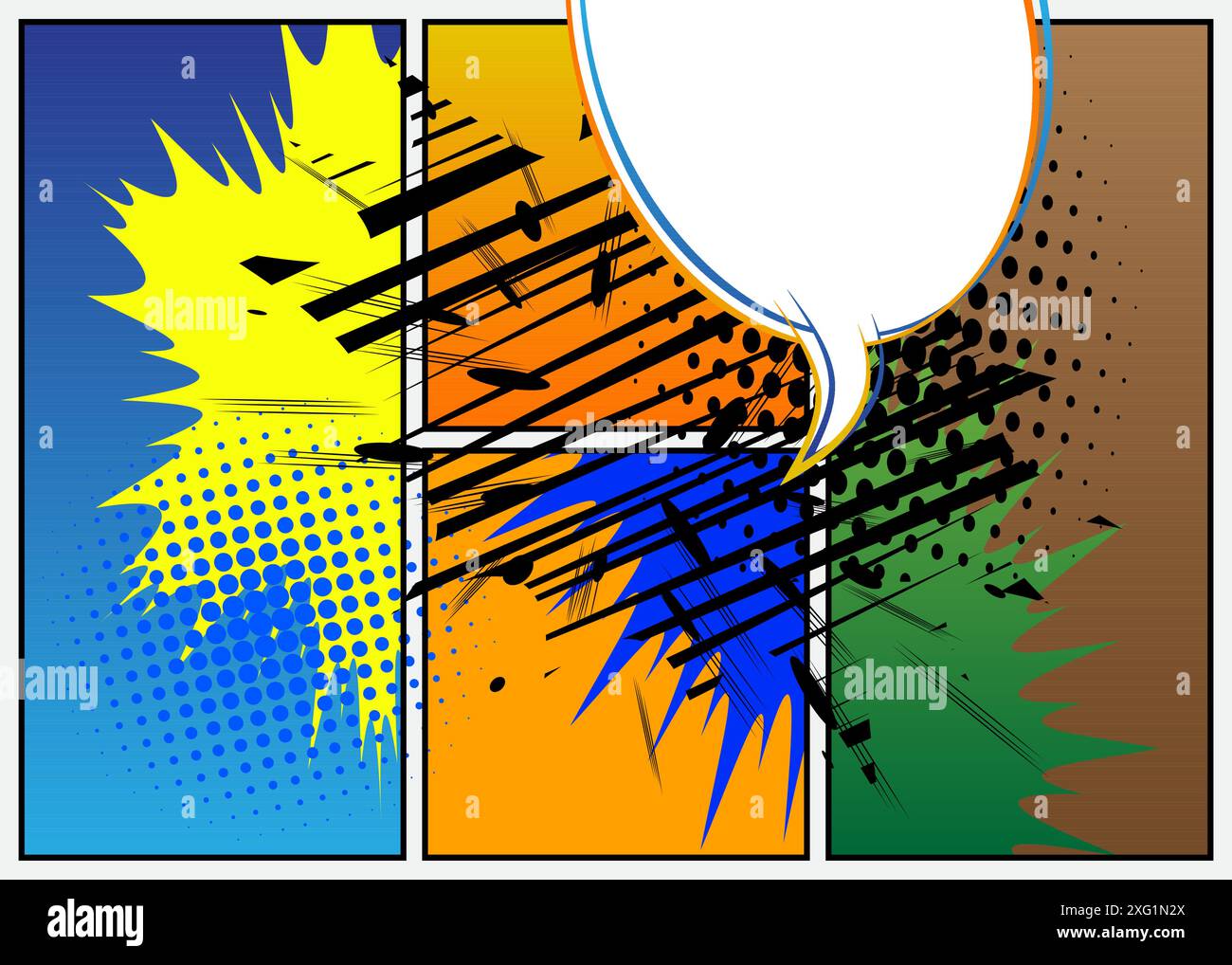 Super Cartoon Abstract Background, comic book page layout backdrop ...