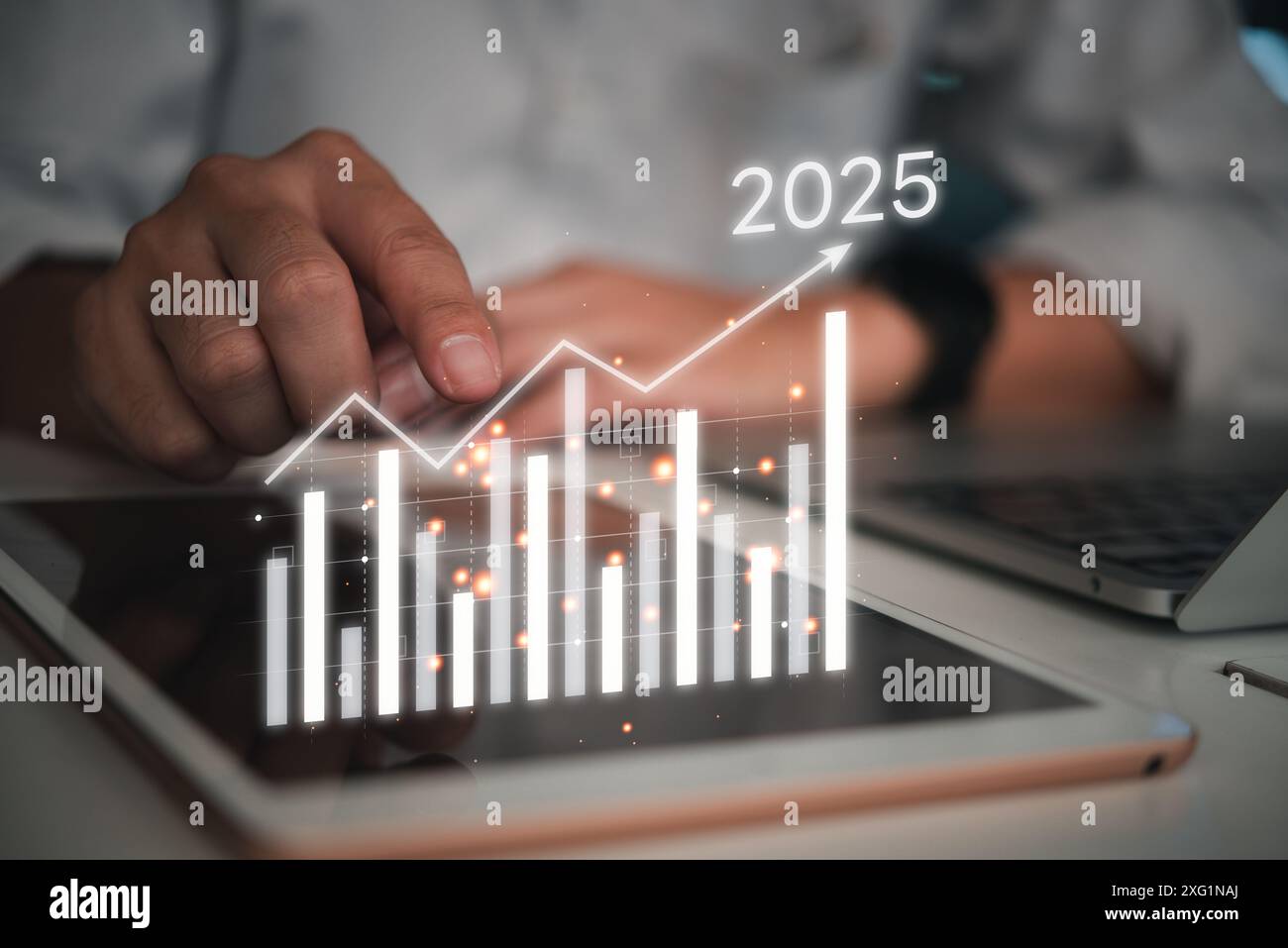 financial charts and graph analysis marketing showing growing revenue ...