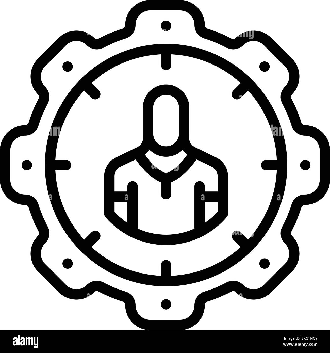 Personal development symbol icon Black and White Stock Photos & Images ...