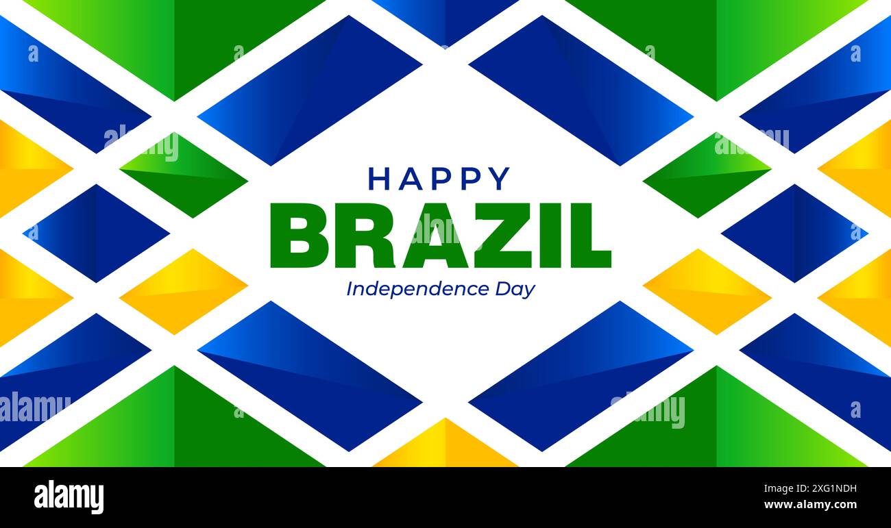 7th September, Brazilian Independence day. with symmetrical geometric ...