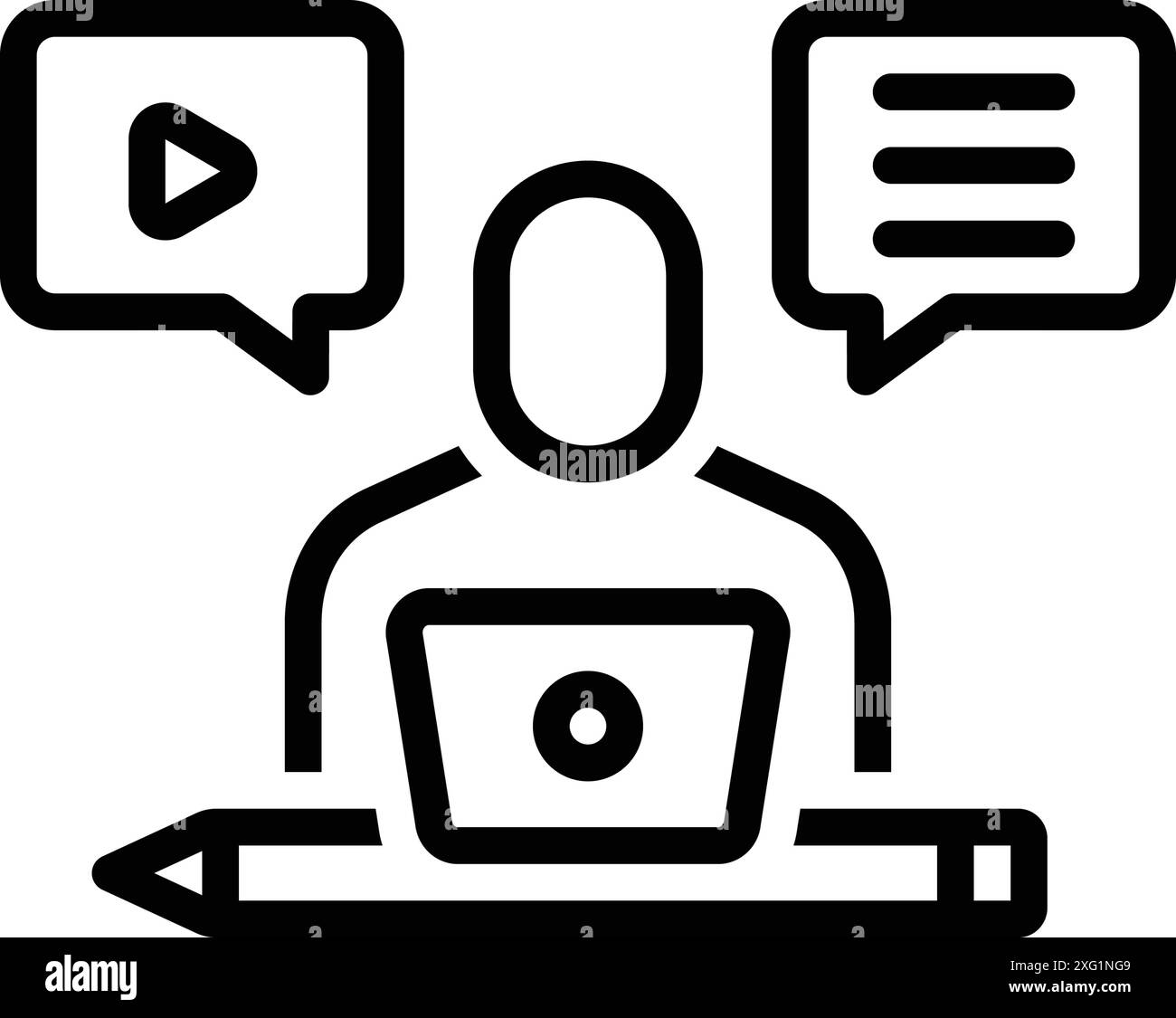 Icon for content creator, content Stock Vector Image & Art - Alamy