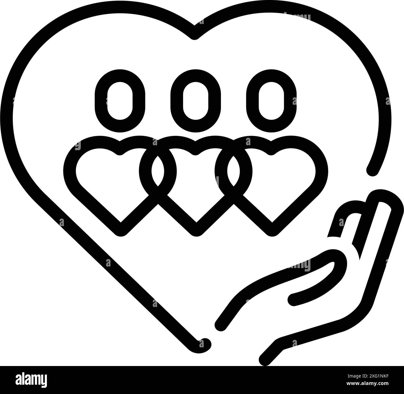 People care logo heart Black and White Stock Photos & Images - Alamy