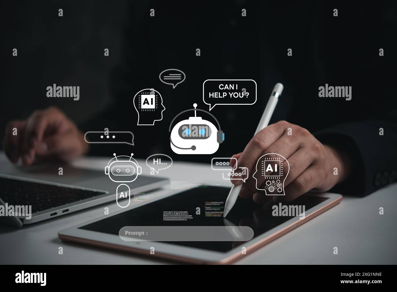 Chatbot icons hi-res stock photography and images - Alamy