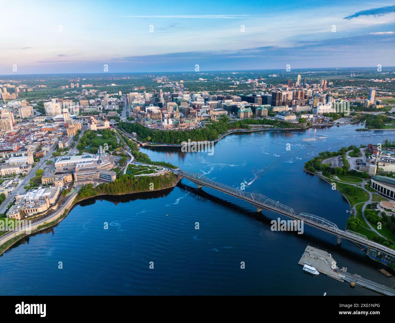 Ottawa and Gatineau aerial view Stock Photo - Alamy