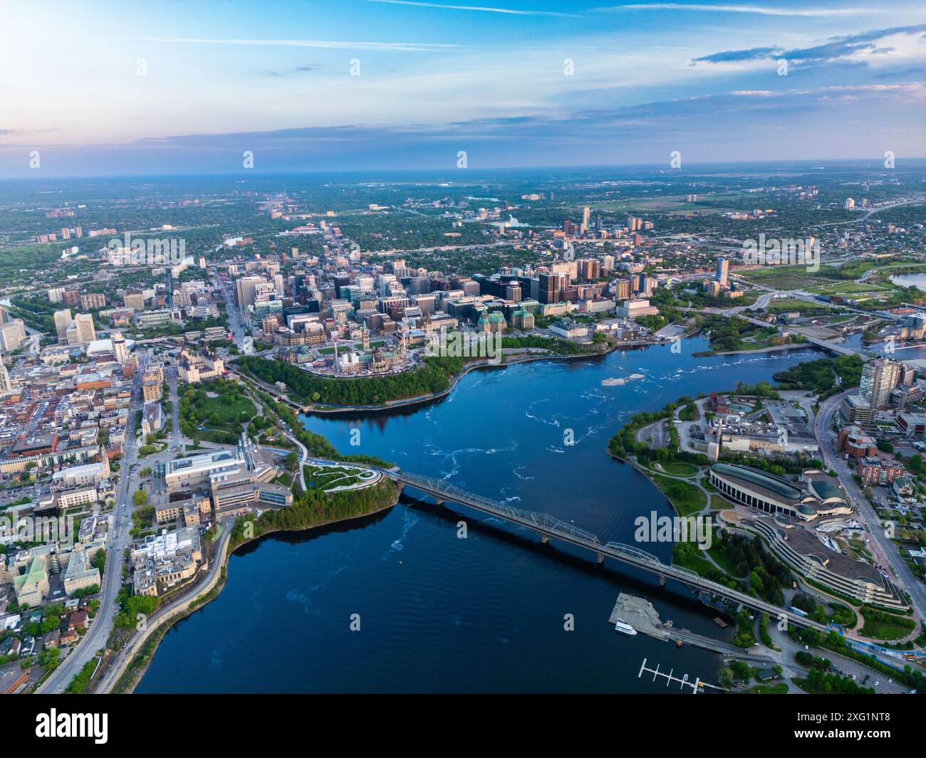 Ottawa and Gatineau aerial view Stock Photo - Alamy