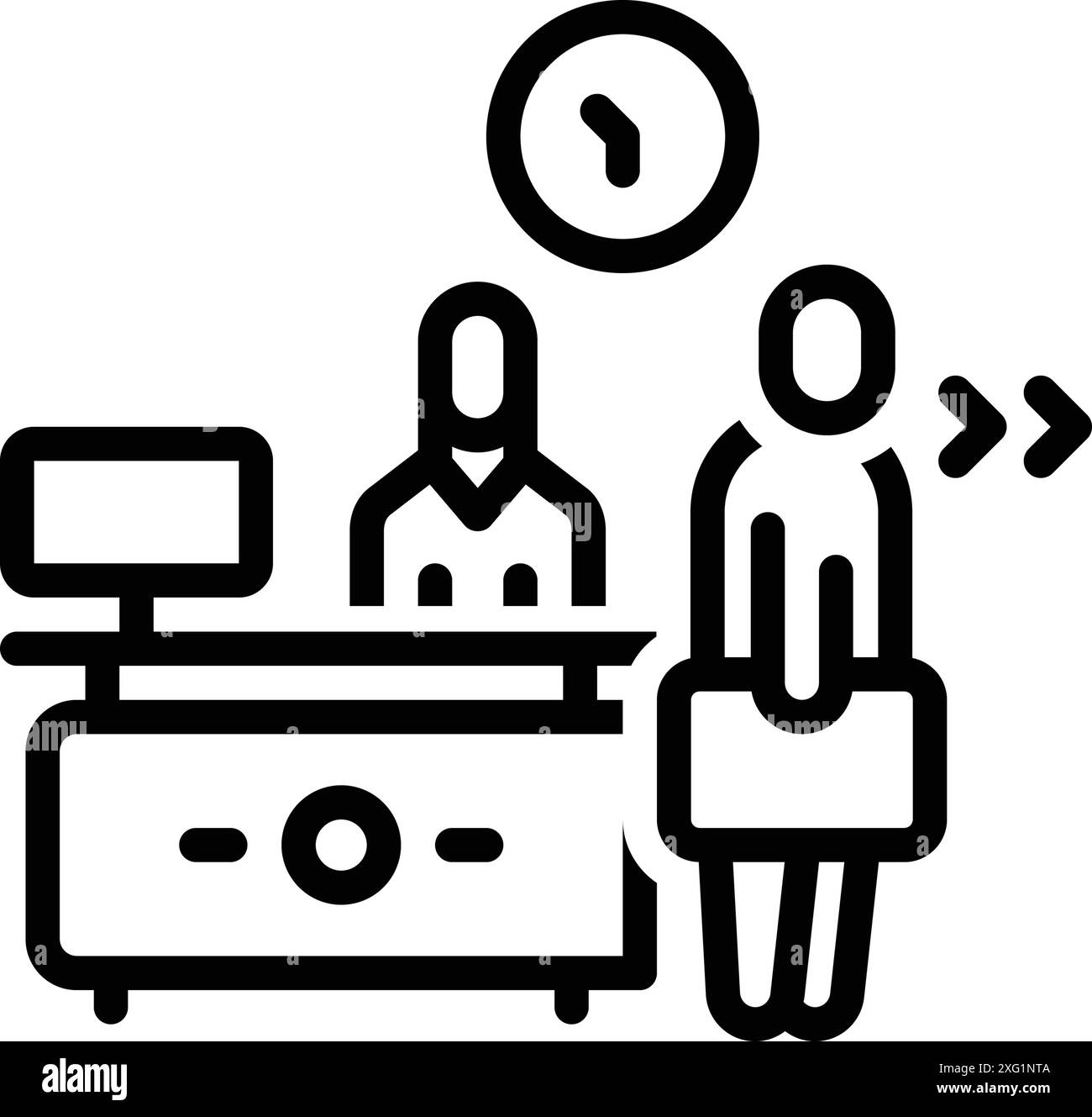 Hotel receptionist Black and White Stock Photos & Images - Alamy